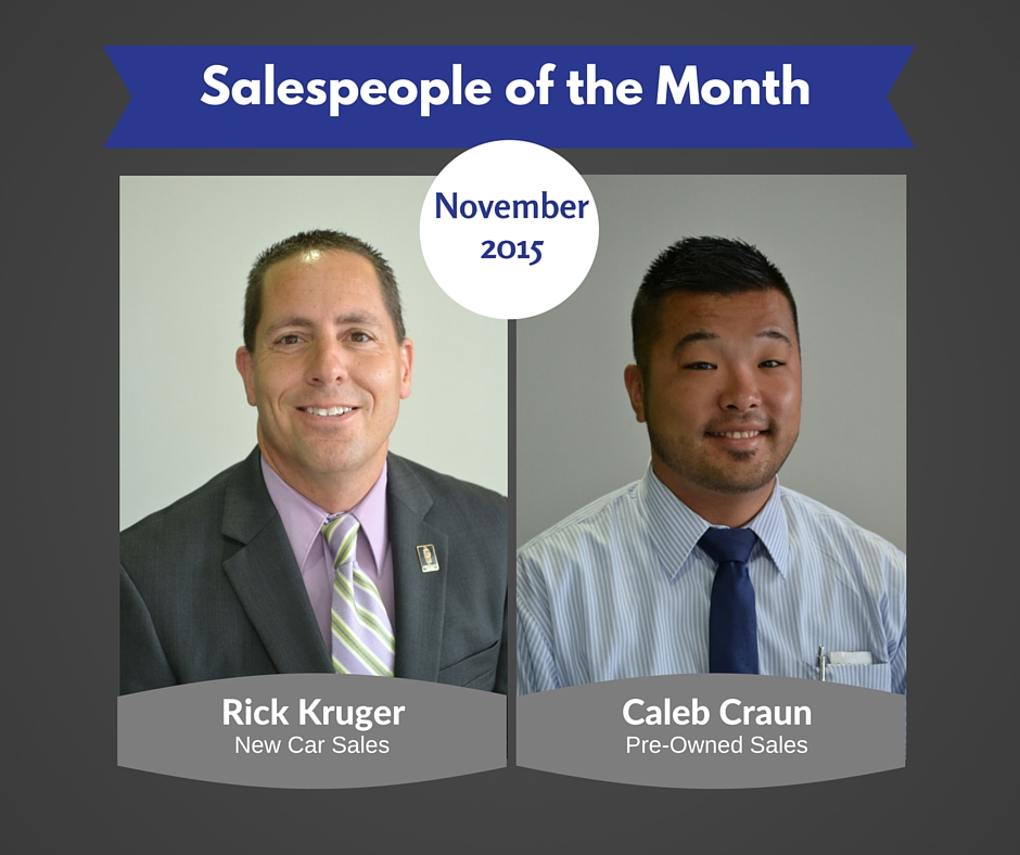 Congratulations to our November Salespeople of the Month! | December 4 ...